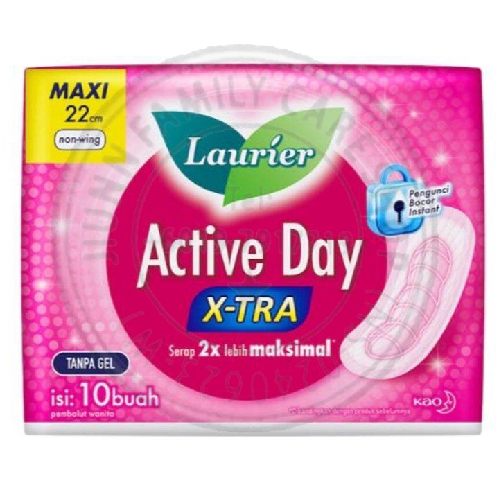 Laurier Active Day X-TRA Wing 10s Maxi 22cm Twin Pack (2 Package ...