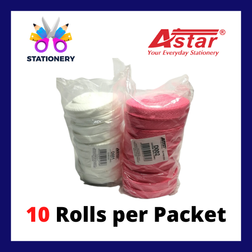 ASTAR Cotton Tape 15m x 13mm (White / Pink) / Tali Barut / Tali Ikat ...