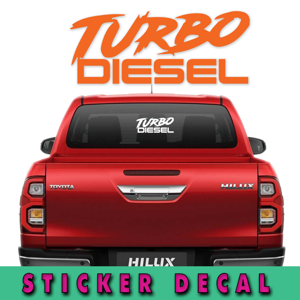 Turbo Diesel Custom Car Sticker Windshield 4x4 Off Road Hilux Navara ...