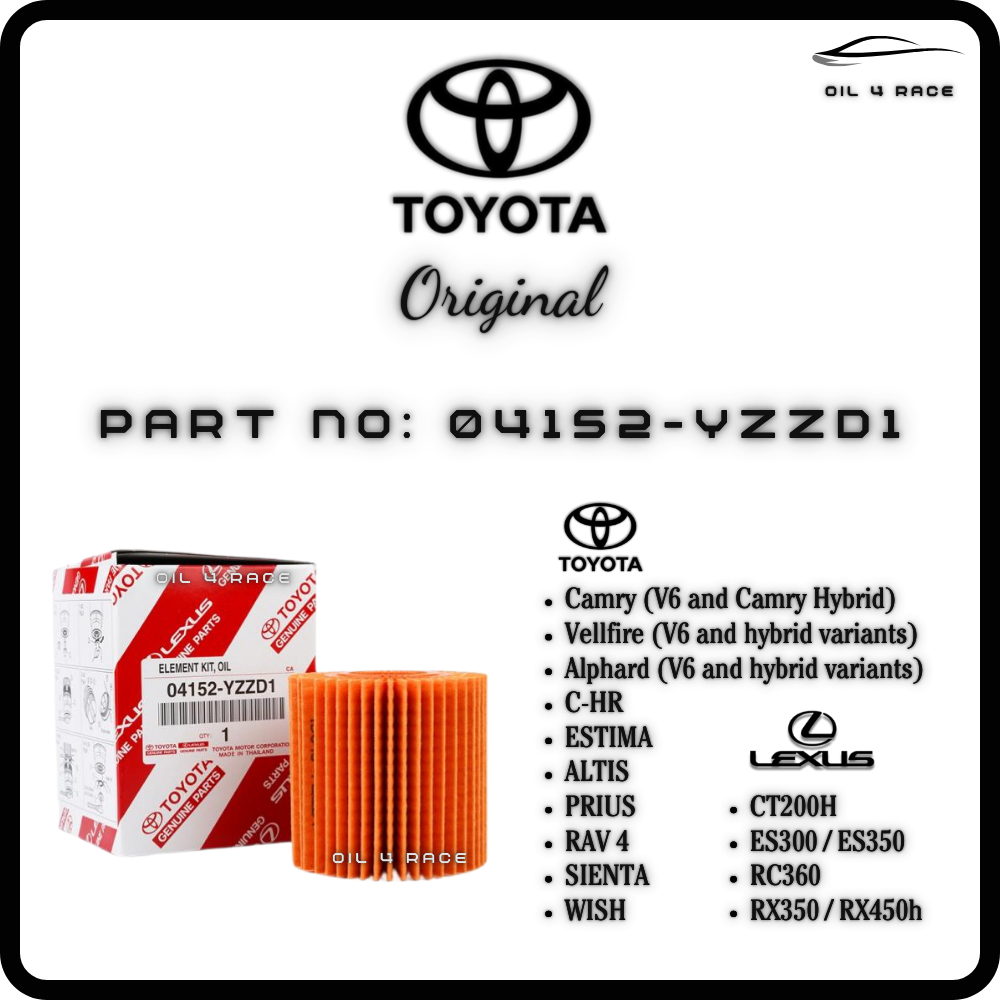 Genuine Toyota Oil Filter (Original) 04152-YZZD1 | Shopee Malaysia