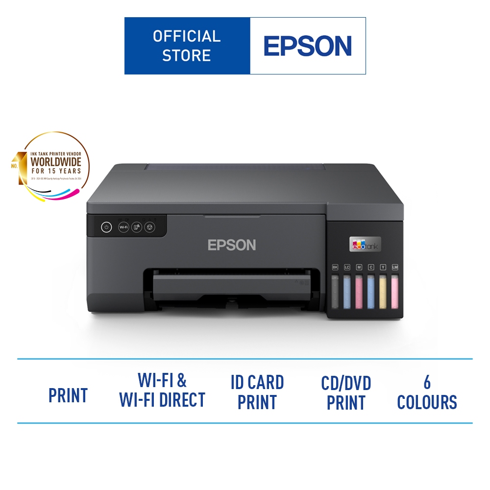 Epson EcoTank L8050 Ink Tank Printer with 6 Colour Ink Dyes for High ...