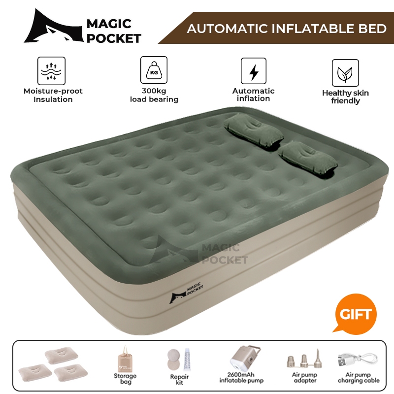 💥Free Pillow 6layer Inflatable Air Mattress Automatic Pump Single ...
