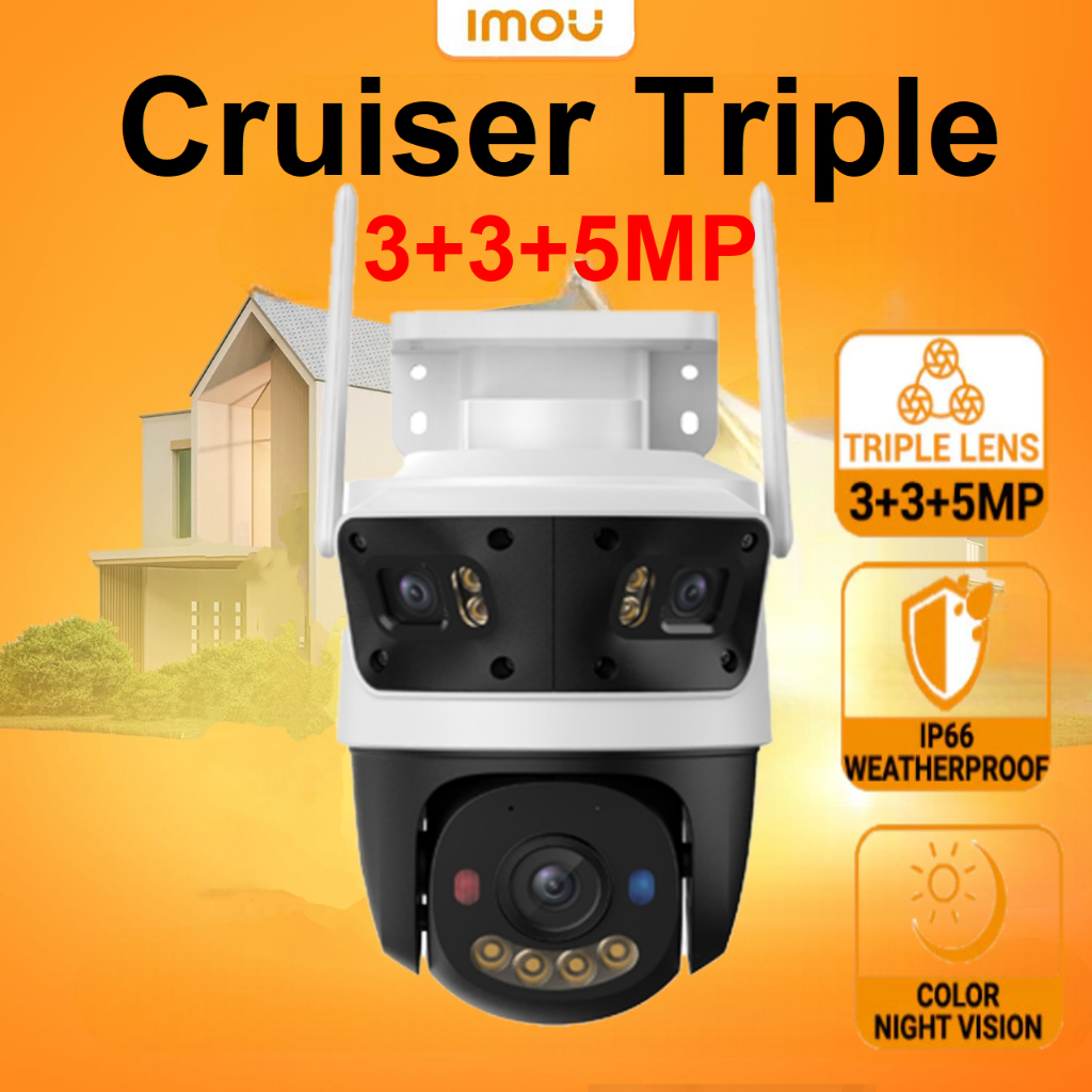 Imou Cruiser TRIPLE 11MP 3 Lens Eyed Recording TRIPLE Lens Two Way Talk ...