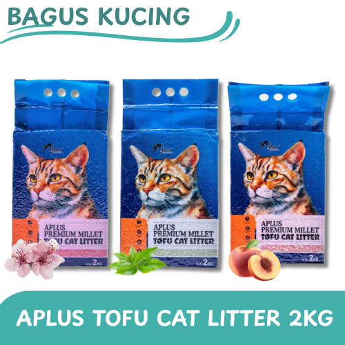 APLUS PREMIUM MILET TOFU CAT LITTER 2KG / APLUS PREMIUM MILET TAUHU ...