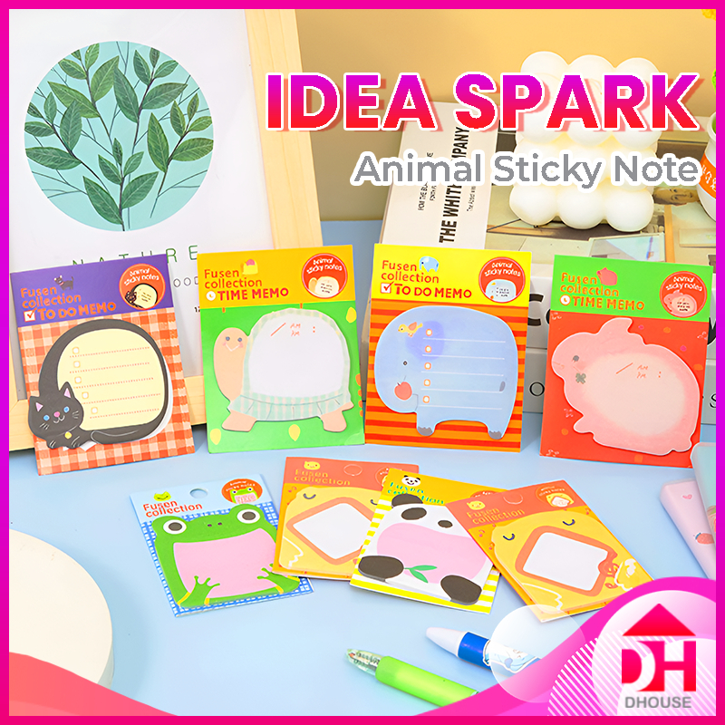 Cute Animal Cartoon Sticky Notepad Message Reminder Memo Pad School ...