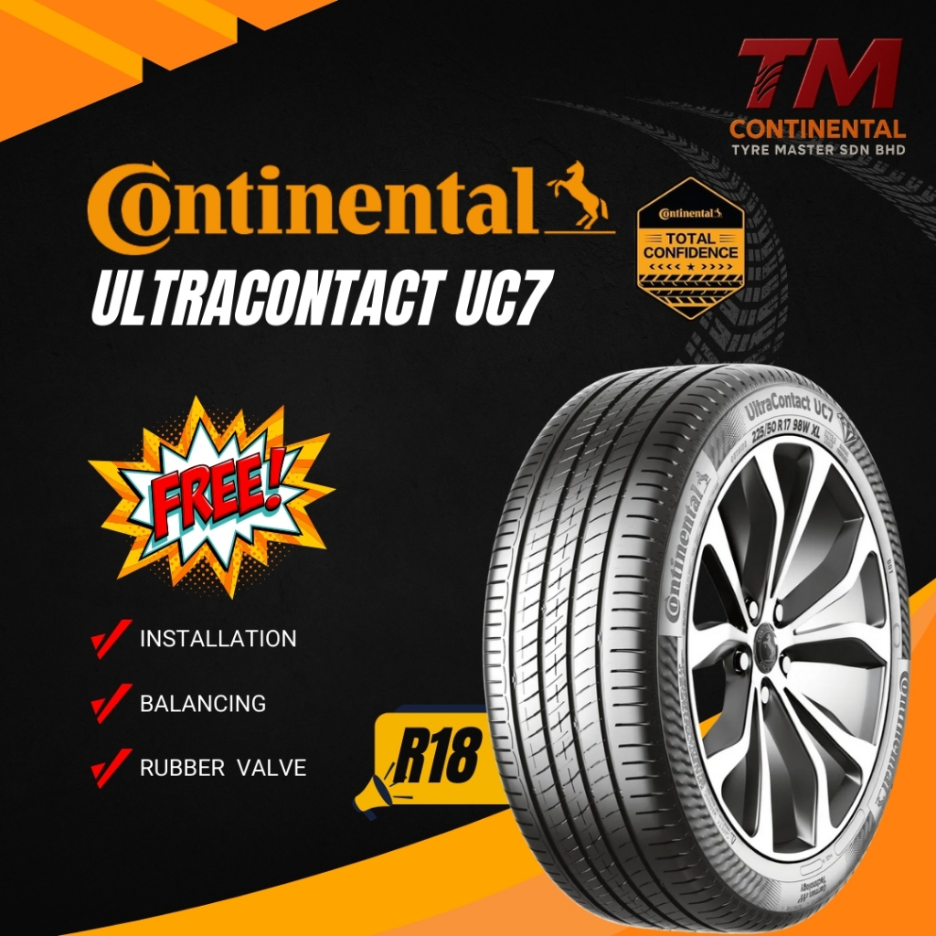 [FREE INSTALLATION] Tayar Continental UltraContact UC7 R18. | Shopee Malaysia