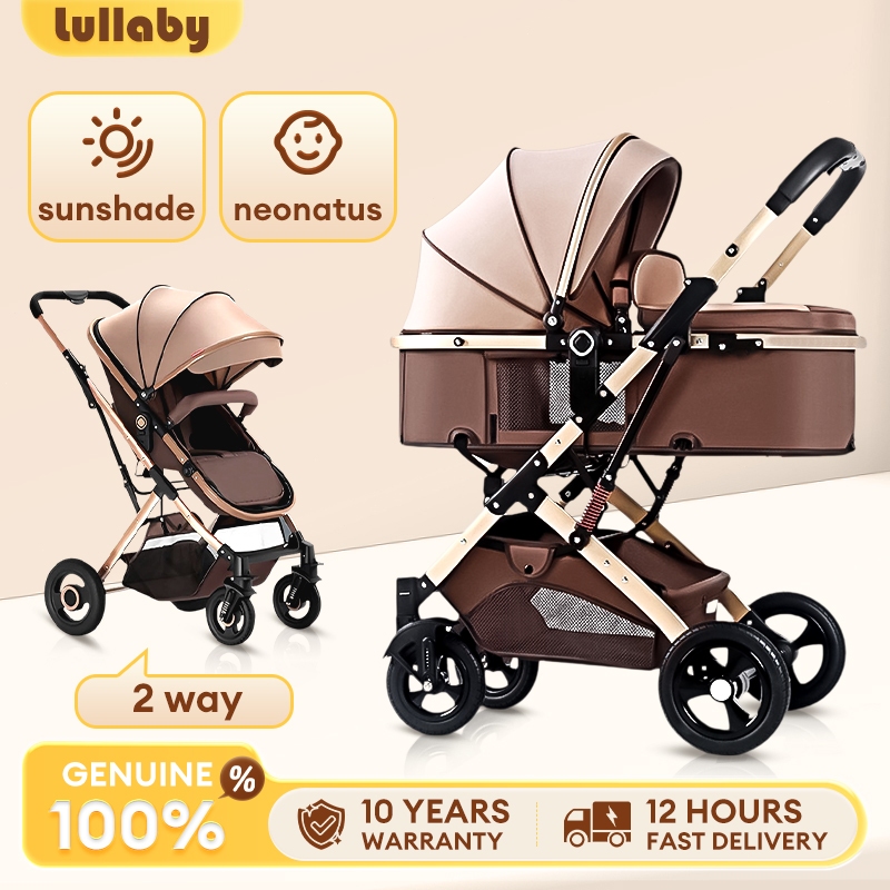 COD Baby Stroller 2 way max 80kg High view carts lightweight foldable ...