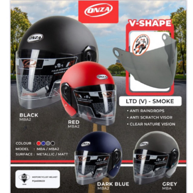 XDOT ONZA HELMET G518 518 WITH VISORS SIRIM PRODUCT (size 60 L) ONZA ...