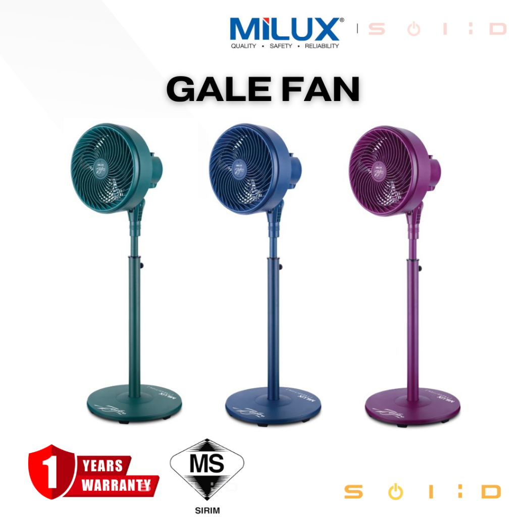 Milux Gale Stand Fan - MGF-10 (Blue) | Shopee Malaysia