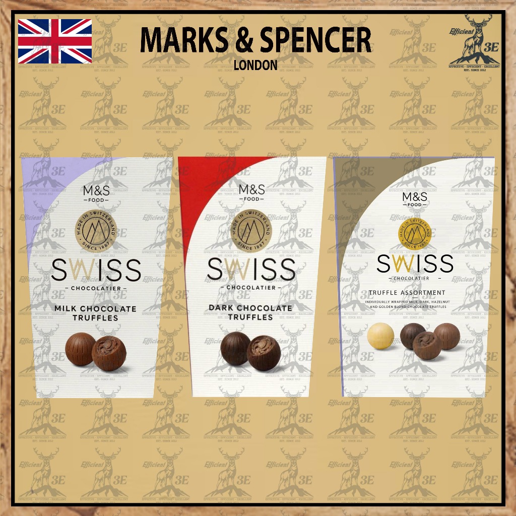 M&S🌟Marks & Spencer Swiss Milk Chocolate Truffles/ Swiss Dark Chocolate ...