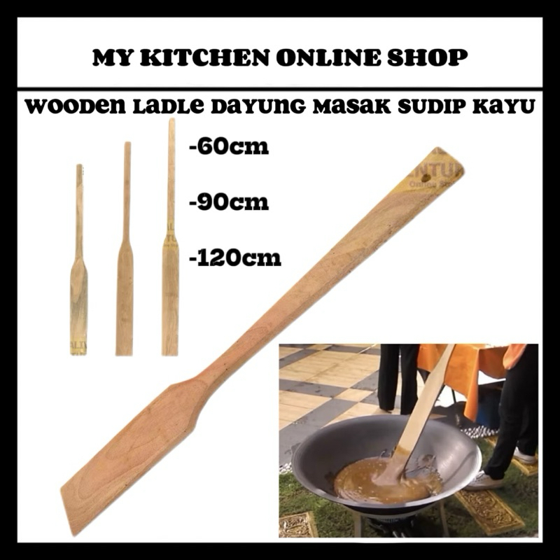 Paddle Bot | Wooden Ladle | Dayung Masak | Sudip Kayu Panjang ...