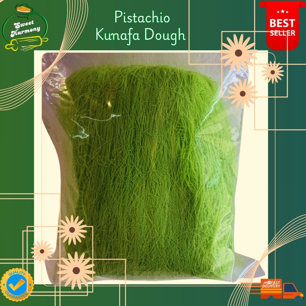 Premium Green Pistachio Kunafa Dough / Kunafa Putih Premium - 1KG ...