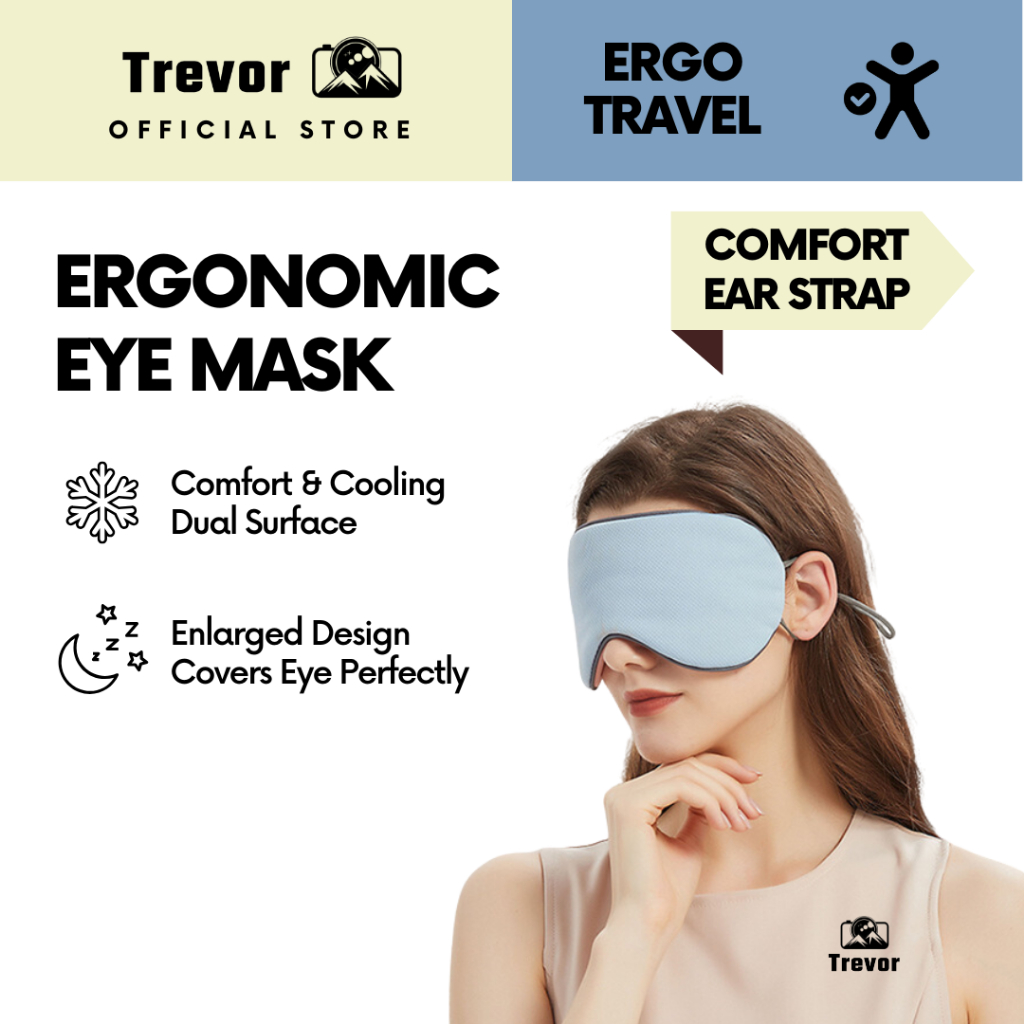 TREVOR Ergonomic Sleeping Eye Mask - Dual Surface Cooling Comfort ...