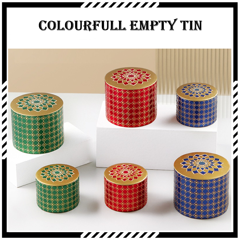 Colorful Empty Tin Gift Box Birthday Wedding Jar Tea Candy Jewelry Coin ...