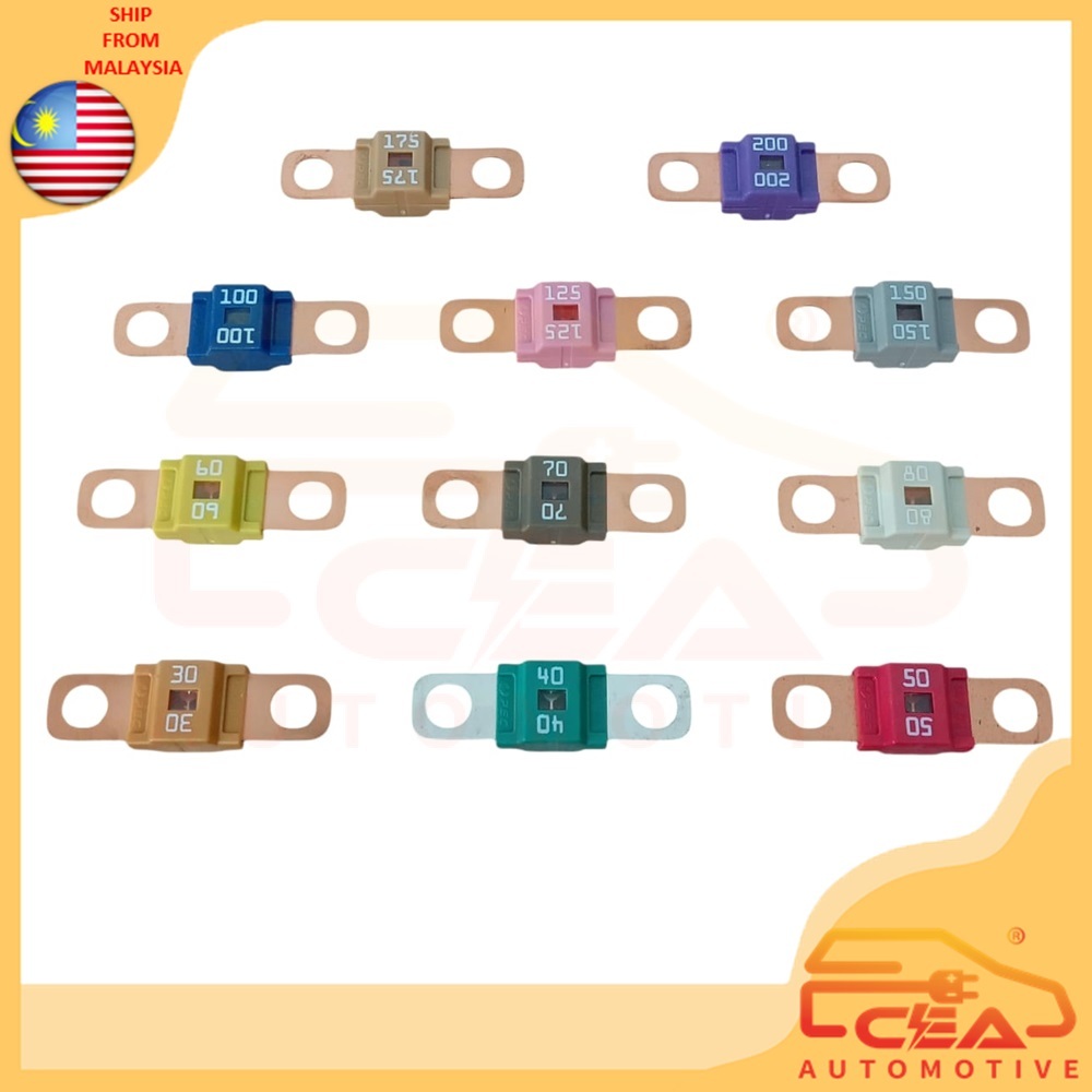 ORIGINAL PEC CAR MAIN BOLT MIDI FUSE HIGH CURRENT 30A 40A 50A 60A 80A ...