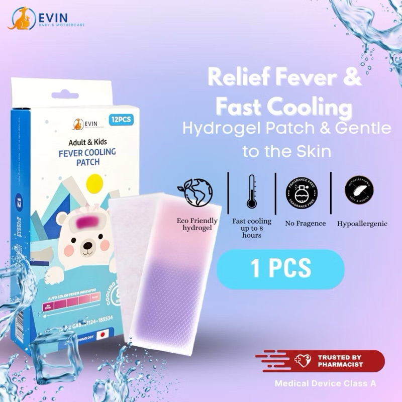 EVIN Fever Cooling Patch Fever Cooling Gel Patch Cool Fever Patch ...