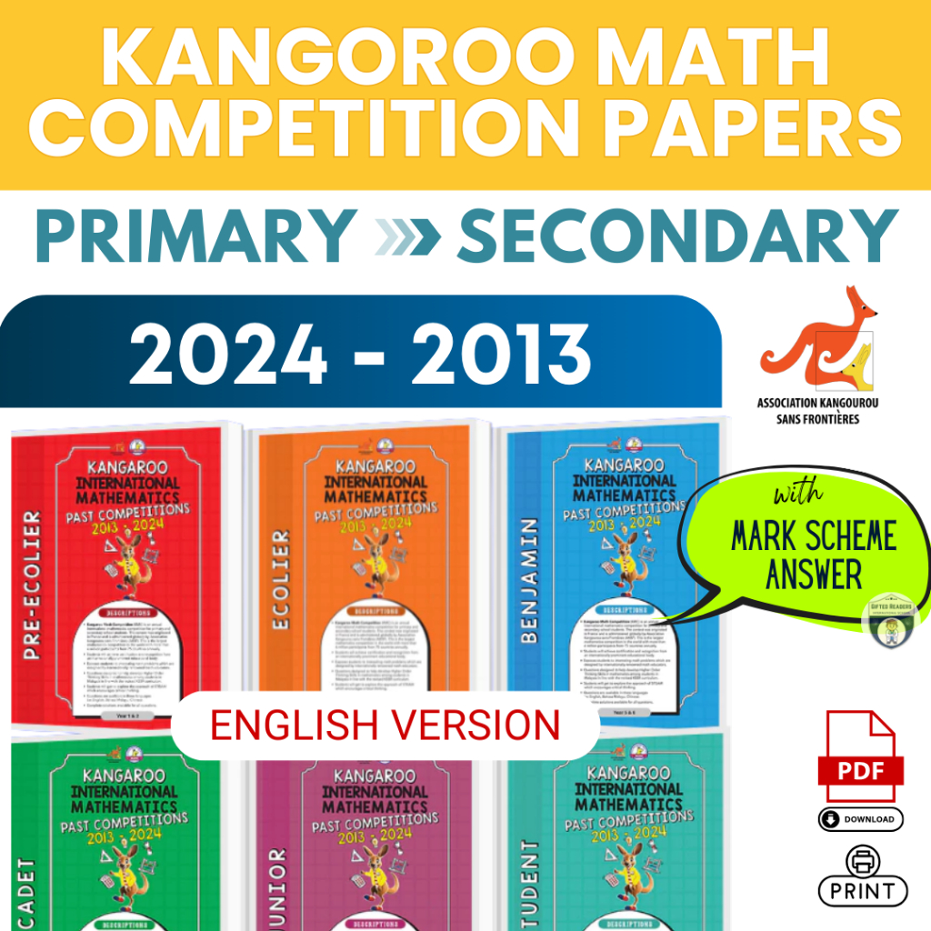 KMC- KANGAROO MATHEMATICS PAST COMPETITION 2013-2024 Primary ...