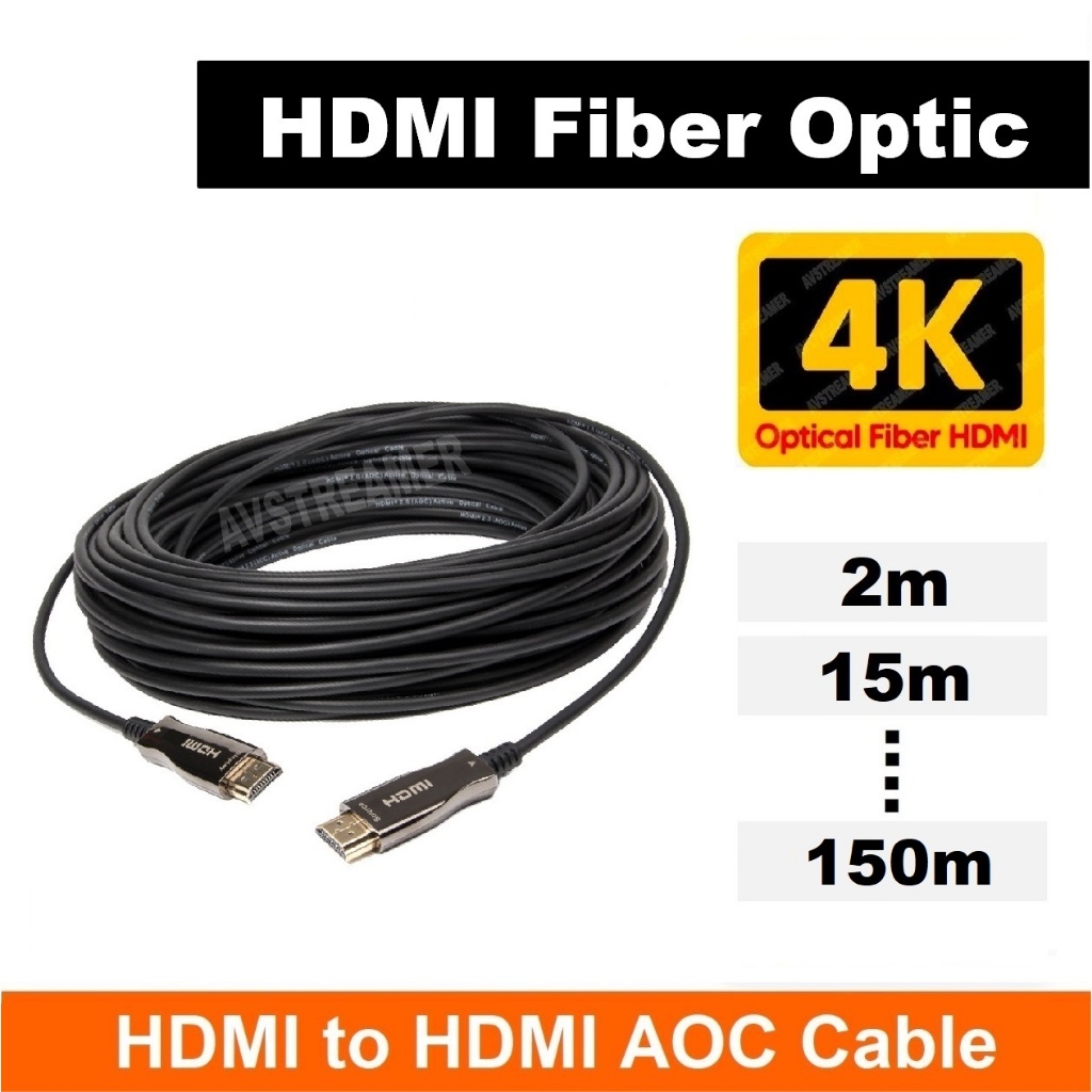 4K HDMI Fiber Optic AOC Cable (2m/5m/10m/15m/20m/30m/50m/80m/100m/120m/150m) | Shopee Malaysia