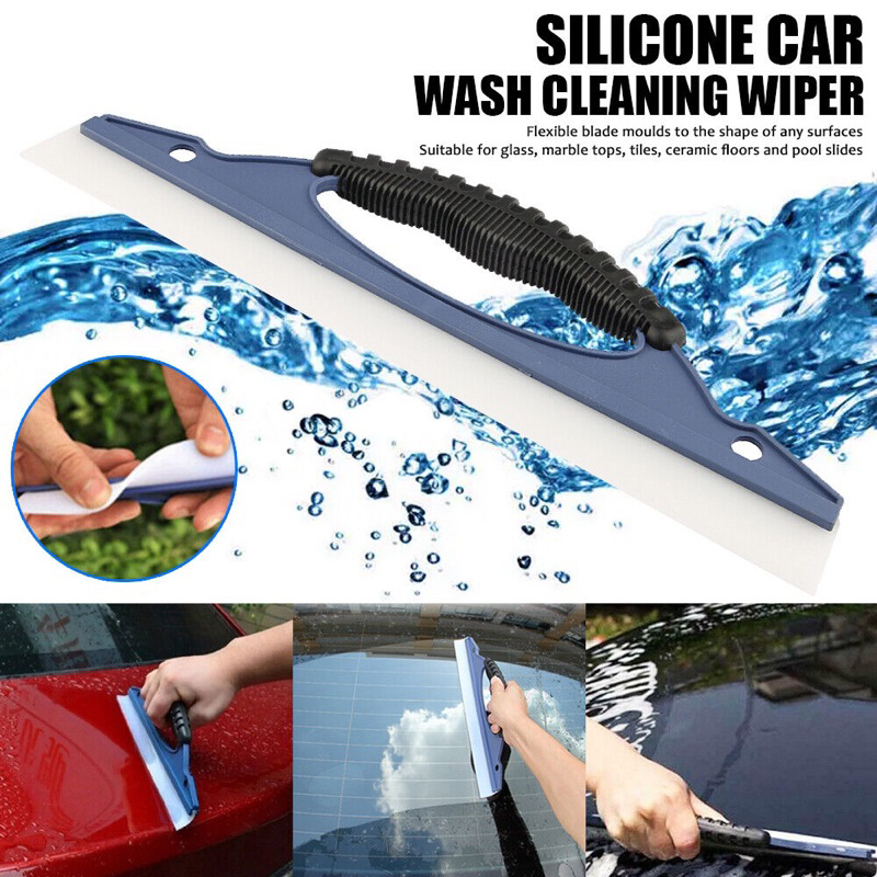🇲🇾🐸Silicone Car Windshield Squeegee Scraper with Ergonomic Handle Car ...