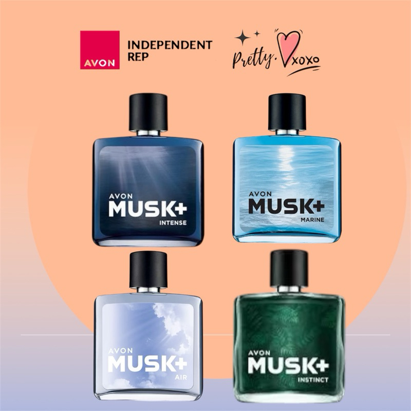 AVON MUSK FOR Mens Perfume EDT 50ml Spray ( Instint / Intense / Marine ...