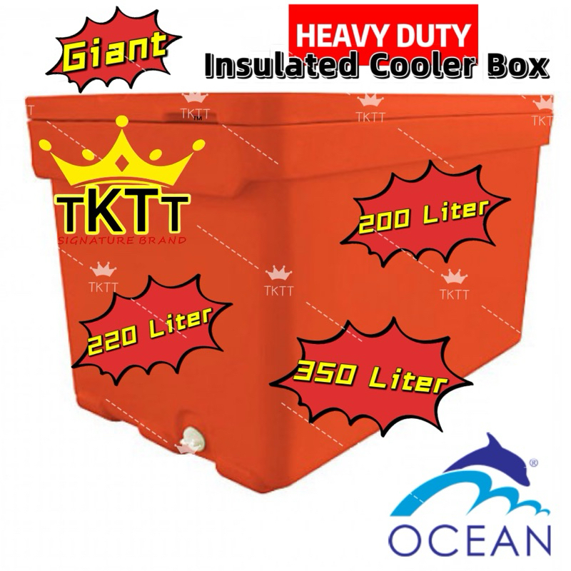 TKTT 200 Liters Heavy Duty Insulated Ice Box Thermal Cooler Box Fish ...