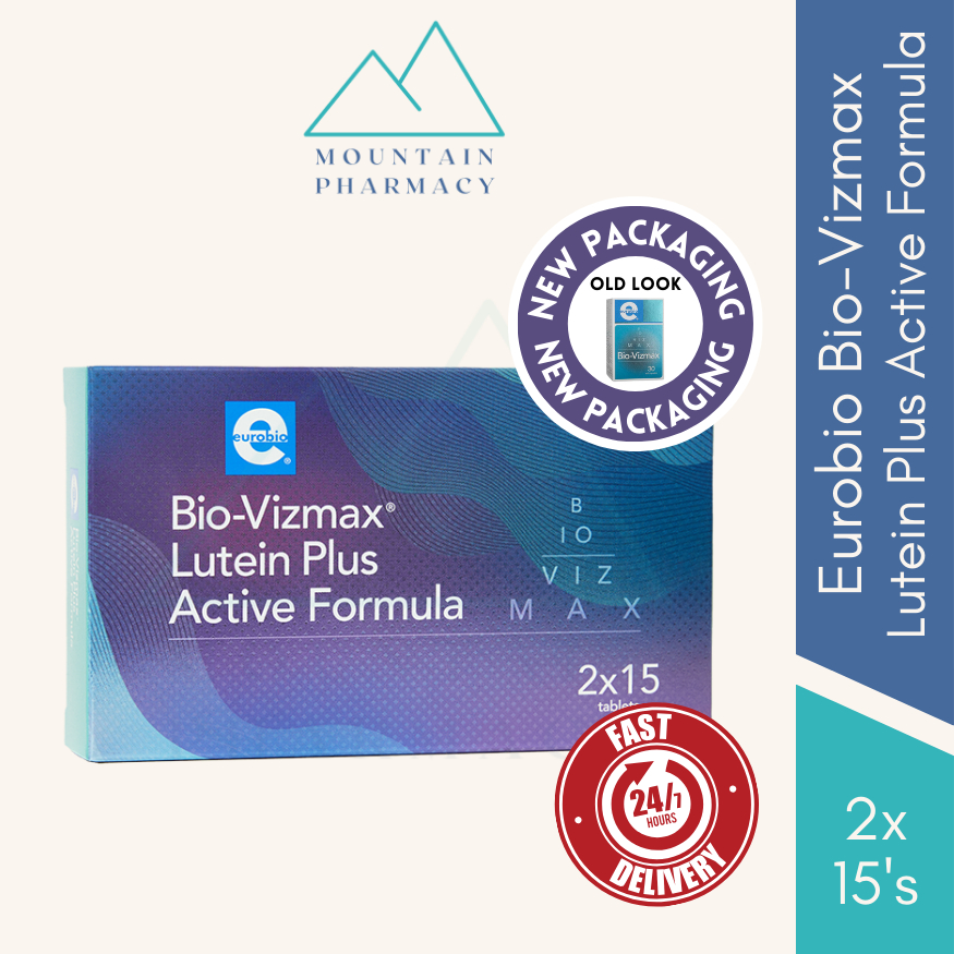 Eurobio Bio-Vizmax Lutein Plus Active Formula [2x15's/box] | Shopee ...