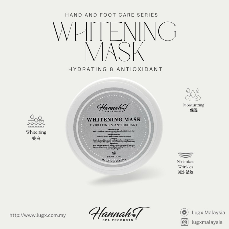 Hannah T Masker Pemutih Manikur Pedikur Penjagaan Kulit Hand And Foot ...