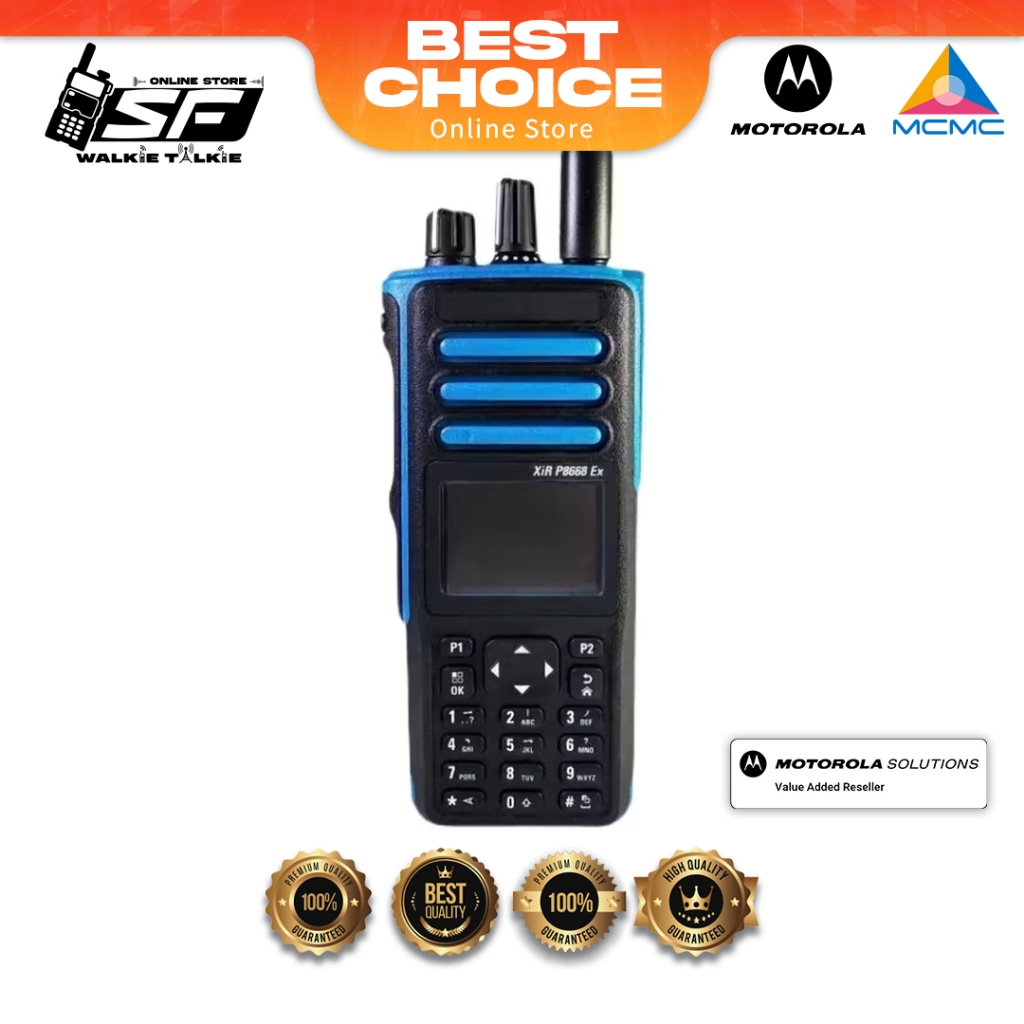 ORIGINAL MOTOROLA XiR P8668Ex(UHF 403-470Mhz) DIGITAL TWO WAY WALKIE ...