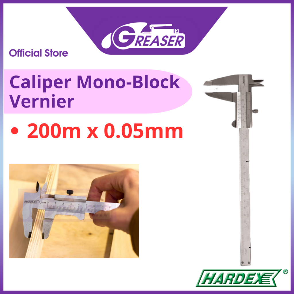 HARDEX Caliper Mono-Block Vernier P-CALIPER-VERNIER | Shopee Malaysia