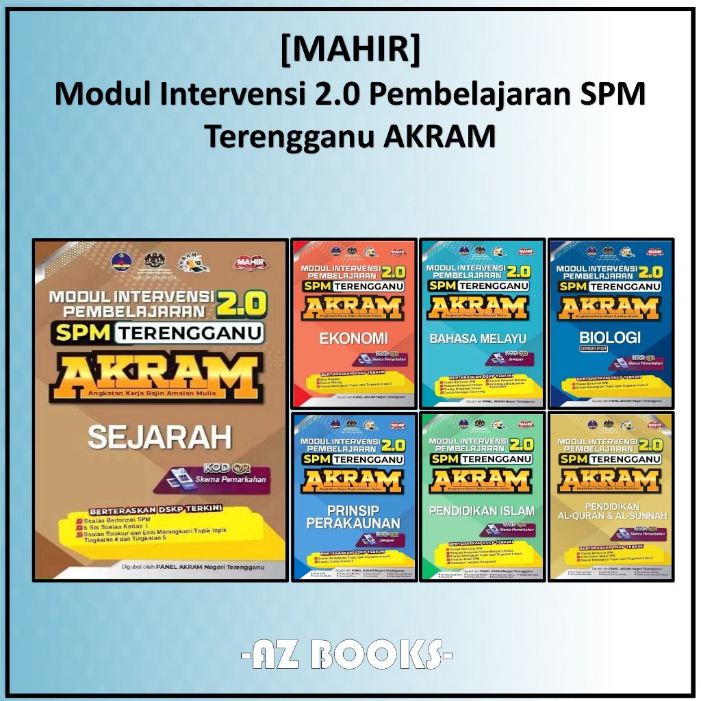 [AZ] MAHIR - 2025 Buku Latihan Modul Intervensi 2.0 Pembelajaran SPM Terengganu AKRAM | Shopee ...