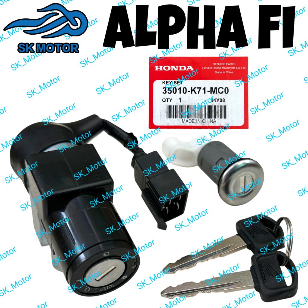 Honda WAVE 110 ALPHA CX Fi Original Ignition Main Switch / Full Set ...