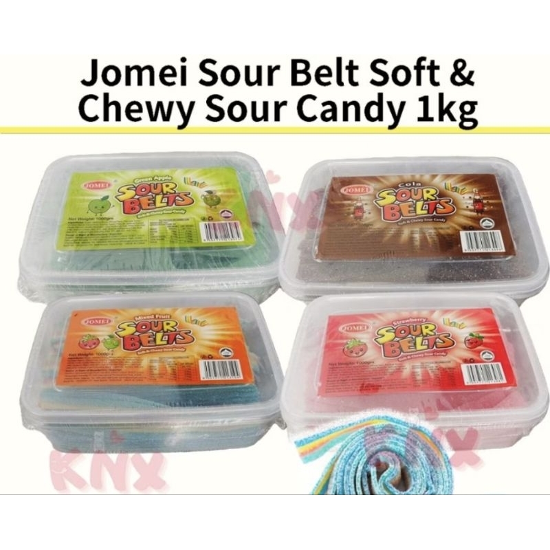 [200g/1KG] Alibaba Sour Stripes Sour Ties Sour Belt Mixed Fruit Flavour ...