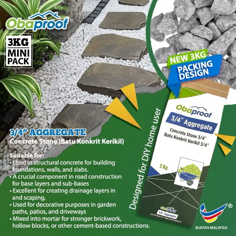 Obaproof 3/4” Concrete Stone Aggregate | Shopee Malaysia
