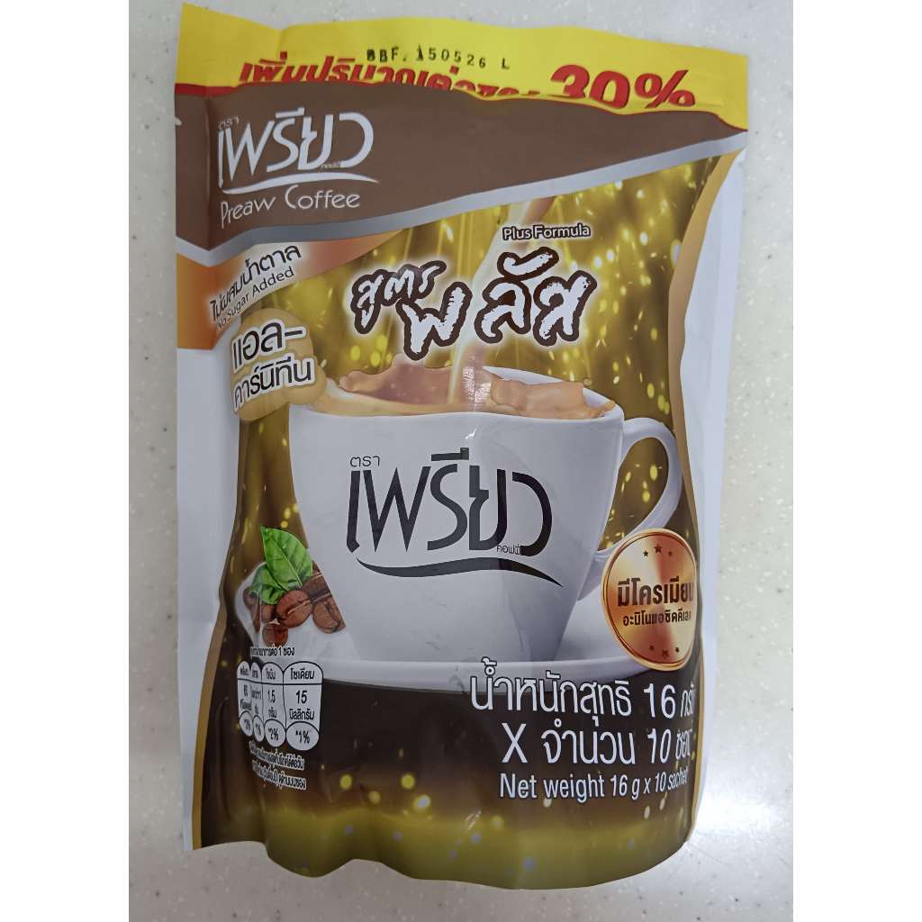 Preaw Coffee Plus Formula No Sugar Added | Shopee Malaysia