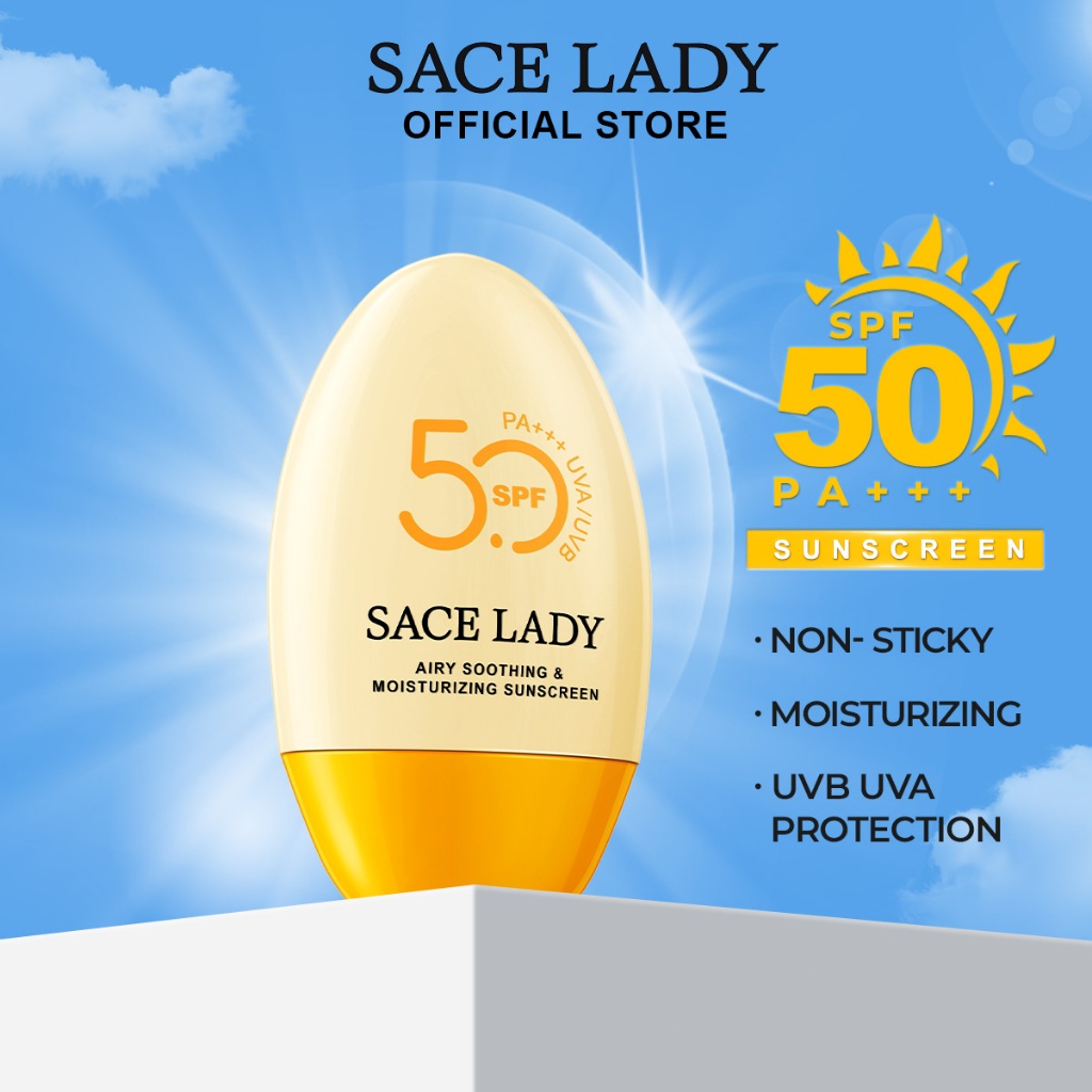 SACE LADY Sunscreen SPF 50 PA+++ Non-sticky UV Sun Protection Sunlock ...