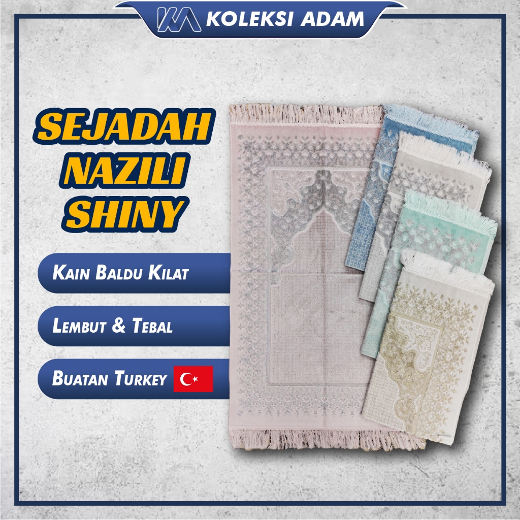 Sejadah Baldu Nazili Ultra Shiny (110cm x 70cm) Sejadah Turkey ...