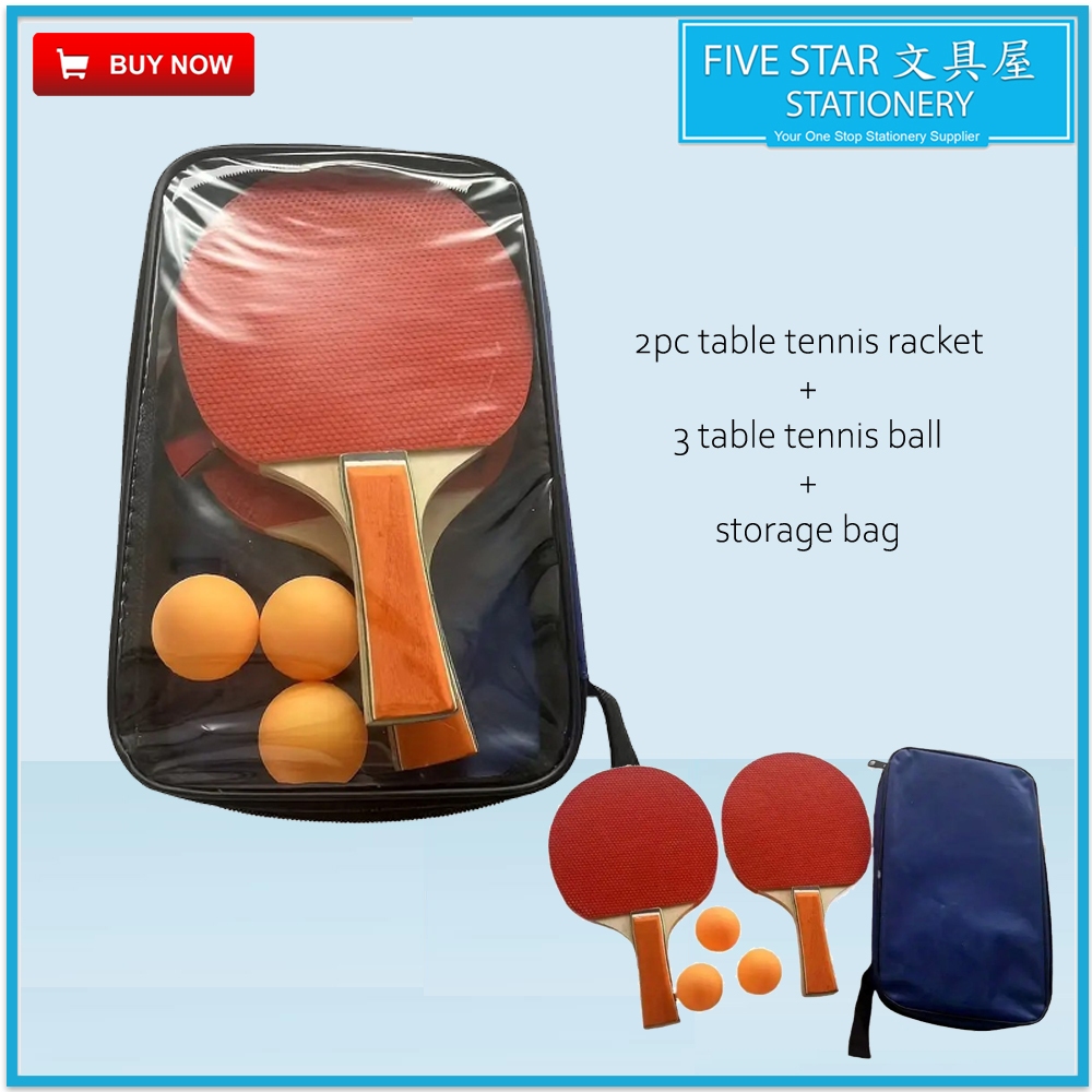 fivestar2u Premium Ping Pong Table Tenis Set with Carry Pouch 2 Racket ...