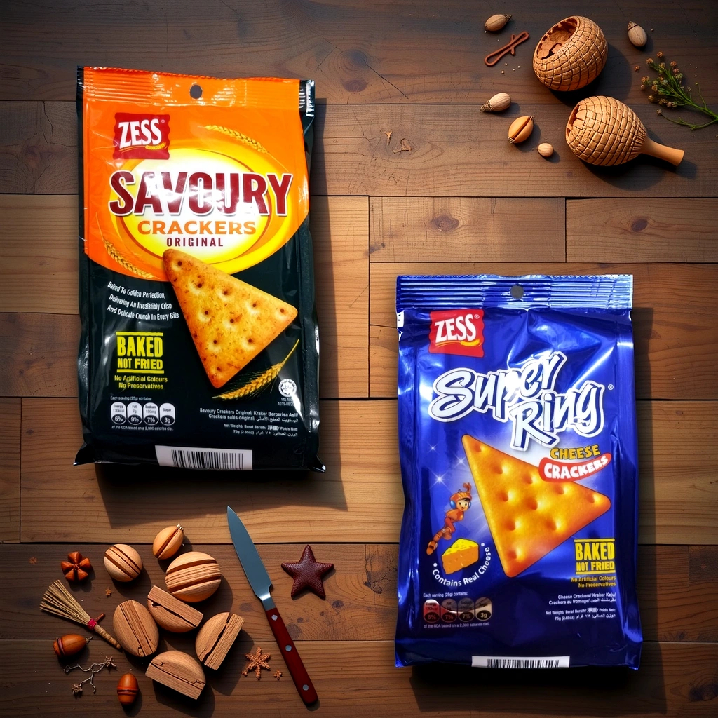 Zess Savoury Crackers & Super Ring Cheese Crackers – Baked Snacks (Not Fried) | Shopee Malaysia