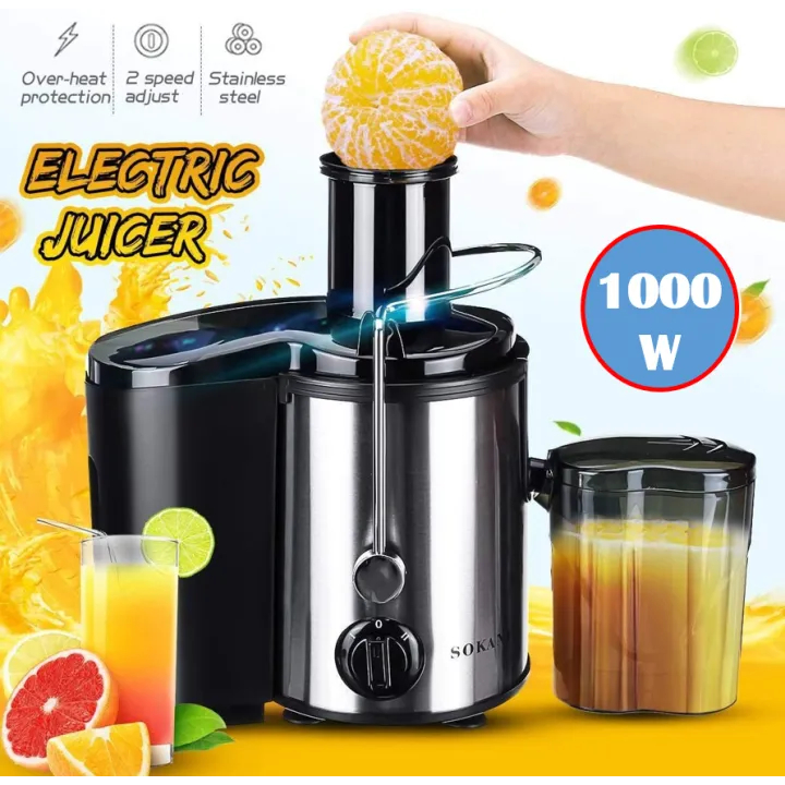 Pengekstrak Jus Keluli Tahan Karat 1000W Heavy Duty BlenderMixer Juicer ...