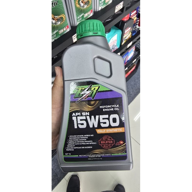 ESR MOTOR OIL FULLY SYNTHETIC 15W50 1L | Shopee Malaysia