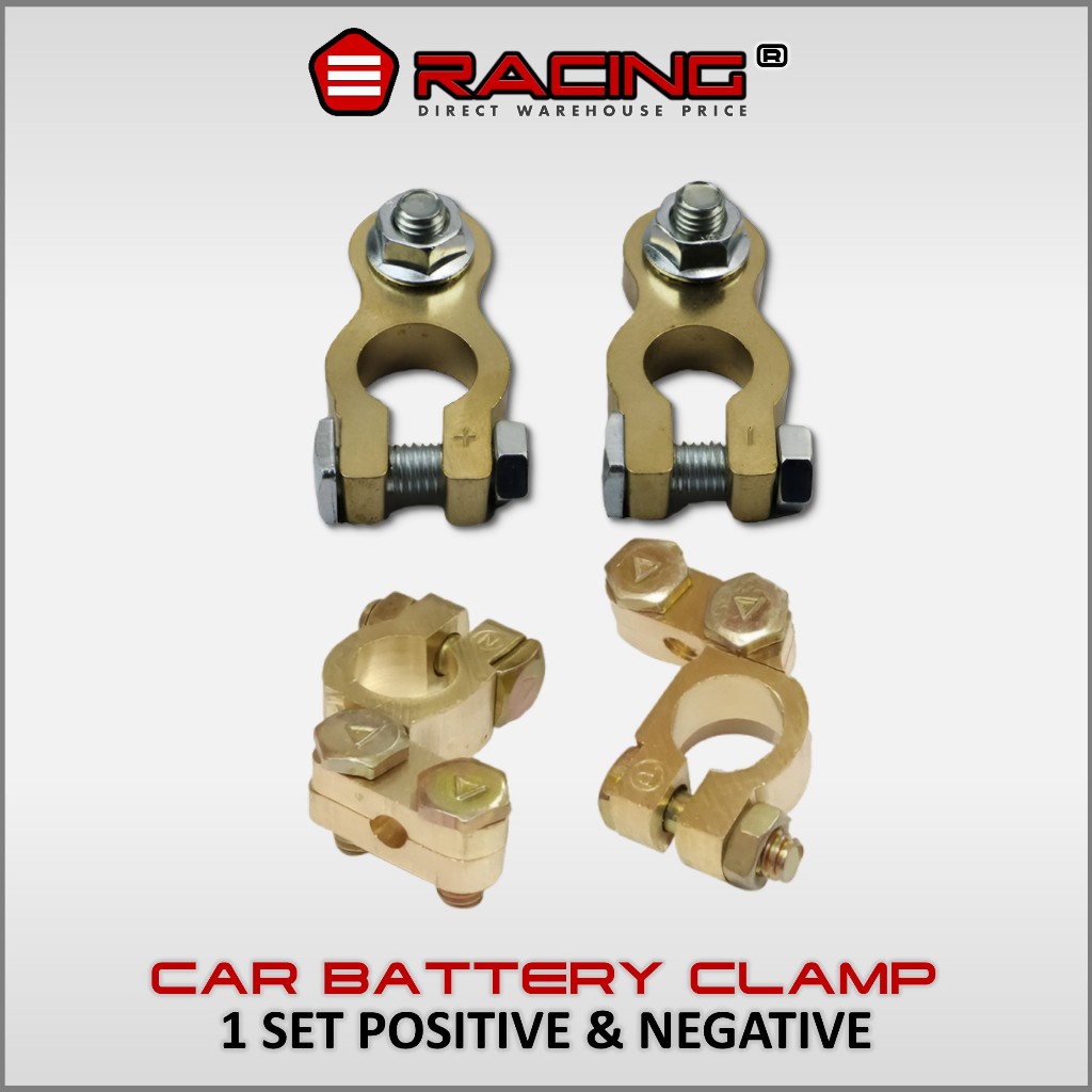 [LOCAL SELLER] Car battery terminal clamp set Positive 17mm, Negative ...