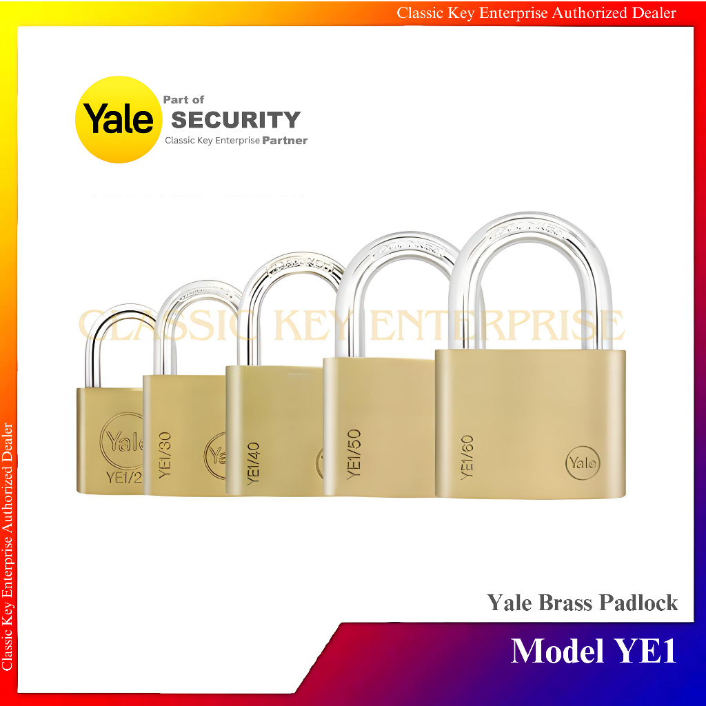 YALE YE1 Hardened Steel Solid Brass Padlock 20mm 25mm 30mm 40mm Kunci Mangga Yale | Shopee Malaysia
