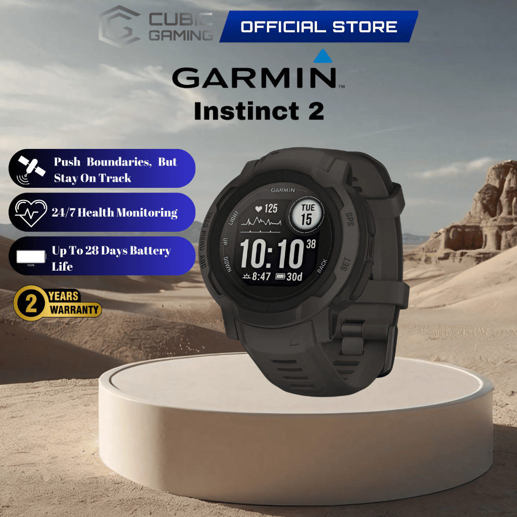 Garmin Instinct 2 Rugged Outdoor GPS Smartwatch with Heartbeat Rate ...