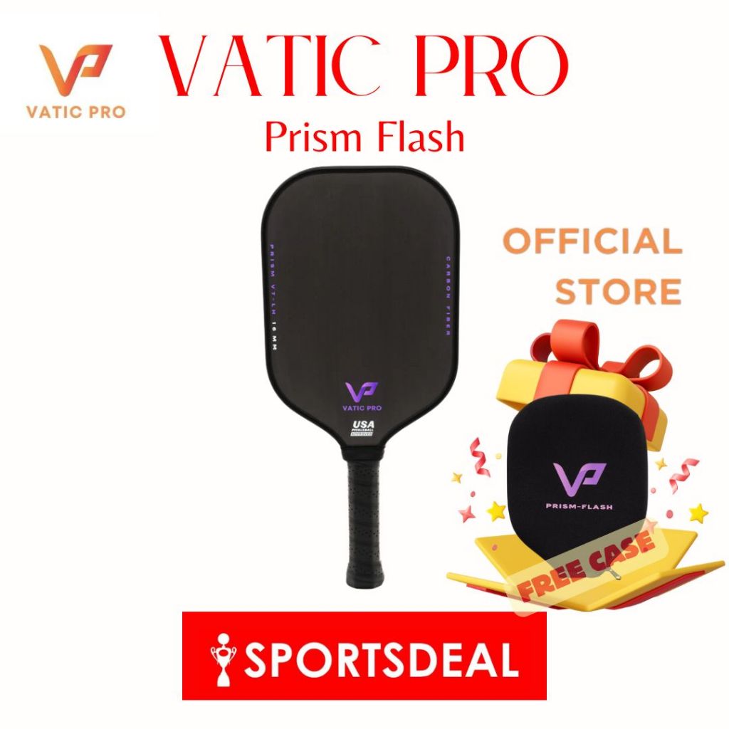 Vatic Pro Prism Flash Pickleball Paddle (Includes Free Paddle Cover ...