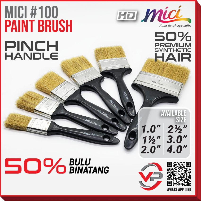 MICI #100 PAINT BRUSH 1"/1.5"/2"/2.5"/3"/4" SPECIALIST CAT BRUSH WALL ...