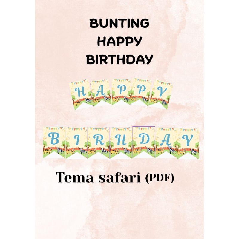 Bunting Ucapan Happy Birthday - A-Z 1 Set Digital PDF | Majlis Hari ...