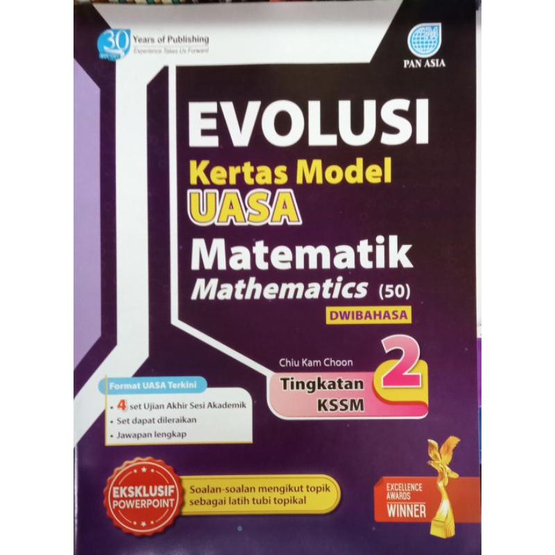 EVOLUSI KERTAS MODEL UASA MATEMATIK (DWIBAHASA) TINGKATAN 2 KSSM ...