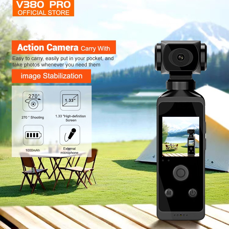 V380 PRO Action Camera 4K/30FPS 2.4G WiFi Waterpfoof Sports Camera ...