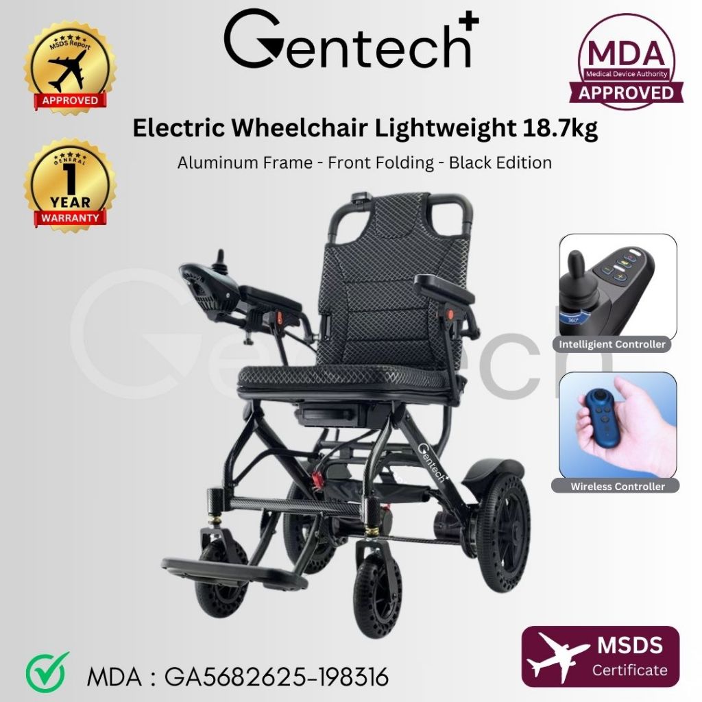Gentech Upgrade Power Motor Lightweight Electric Wheelchair Automatic ...