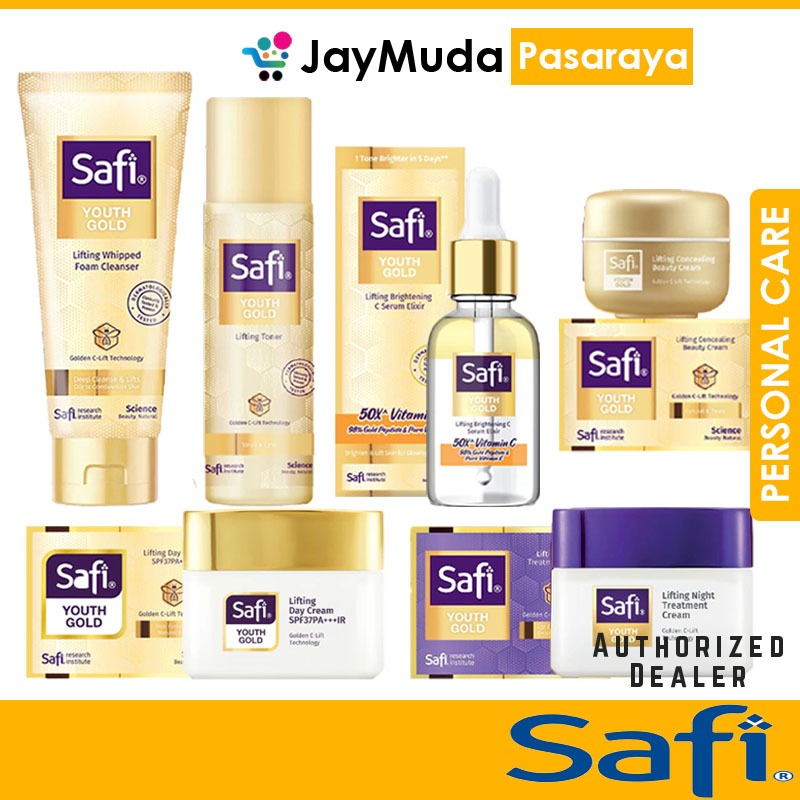 Safi Youth Gold Full Set Skin Care Signature Set Cleanser Serum Day ...